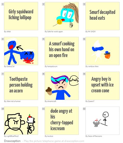 Girly Squidward Licking Lollipop Drawception