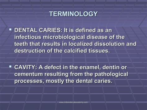 Classification Of Cavities And Tooth Nomenclature Dental Implant Courses Ppt