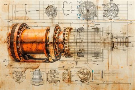 Premium Photo Detailed Engineering Sketch For Prototype