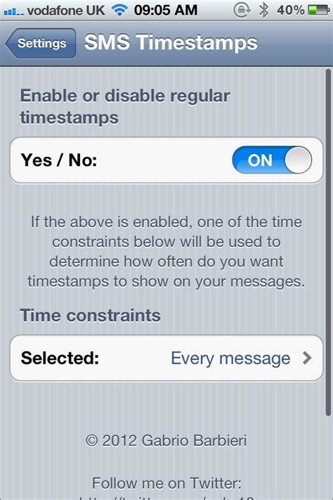 Jailbreak Only Sms Timestamps Add Timestamps To Every Message On