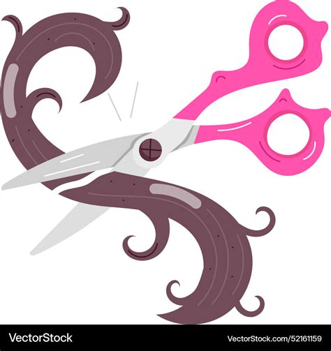 Weba Flat Style Sticker Of Hair Cutting Royalty Free Vector