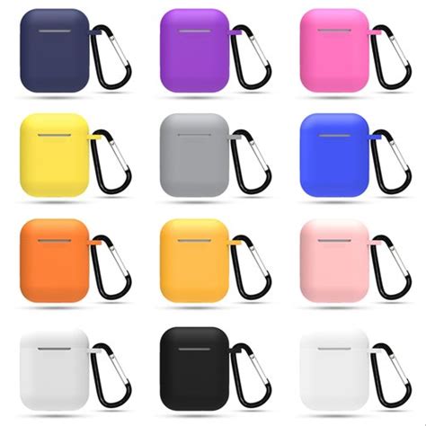 Silicone Tws Bluetooth Earbuds Case With Hook Case Cover Earphone Case