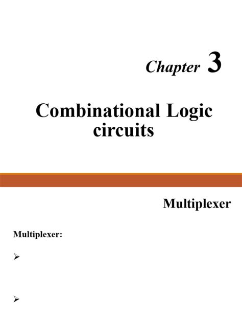 Chapter 32 Combinational Logic Circuits Pdf Mathematics