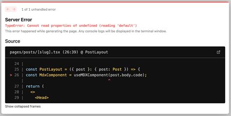 Empty Pages Cause Typeerror Cannot Read Properties Of Undefined Reading Default · Issue