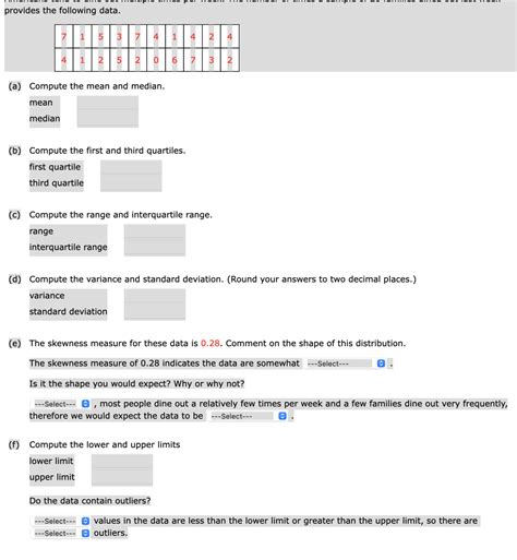 Solved A Compute The Mean And Median Mean Median B Chegg Com