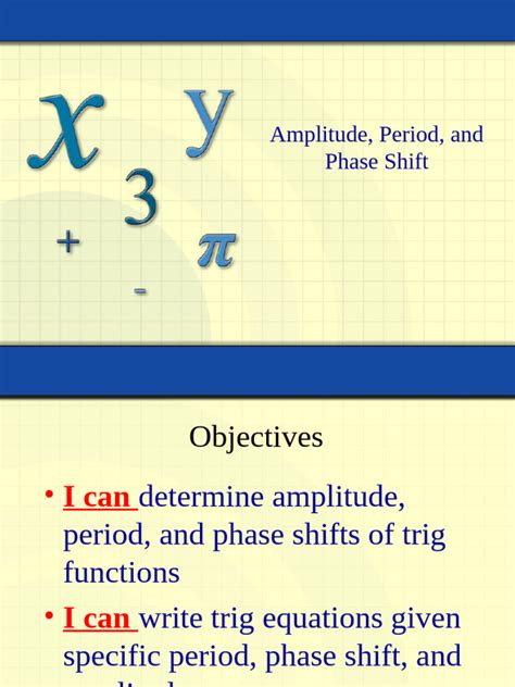 Trig Graph Amplitude And Period Pdf Trigonometric Functions Mathematical Relations