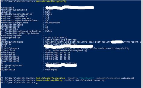 Set Calendarprocessing Is Not Present In Admin Audit Log Microsoft Qanda