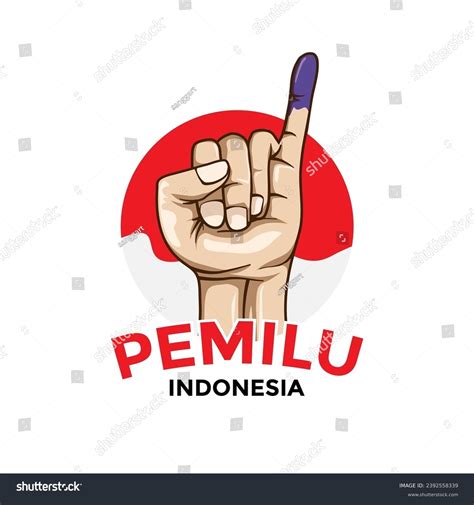 Vektor Stok Pemilu Pemilihan Umum Presidential Election Indonesia