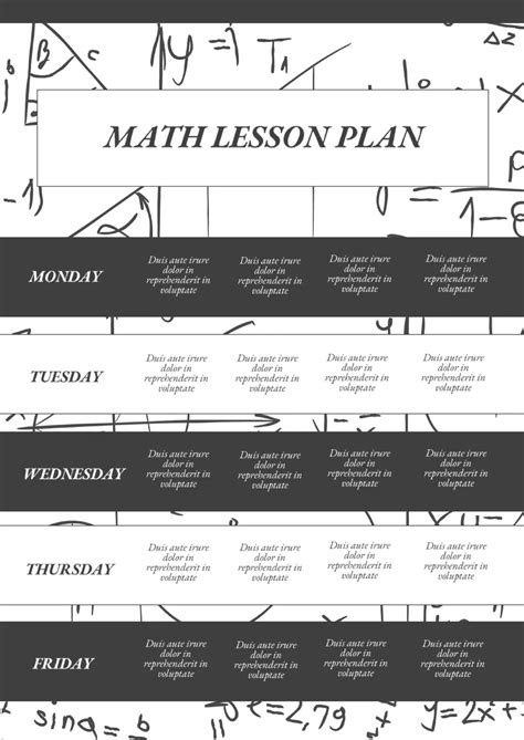 Get Your Free Printable Math Lesson Plan Template Tips Printable Art And Words
