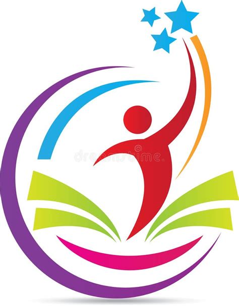 Счастливый логотип образования Иллюстрация вектора иллюстрации насчитывающей творческо