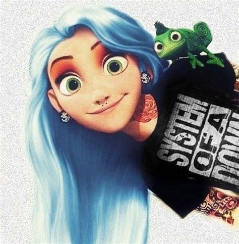 Blue Hair Rapunzel Punk Disney Punk Disney Princesses Punk