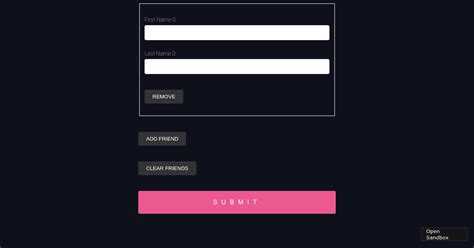 React Hook Form Array Fields Forked Codesandbox
