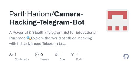 Github Parthhariomcamera Hacking Telegram Bot A Powerful And Stealthy