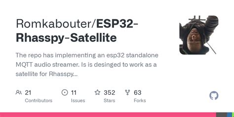 Github Romkabouter Esp Rhasspy Satellite The Repo Has Implementing An Esp Standalone Mqtt
