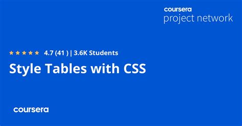 Style Tables With Css