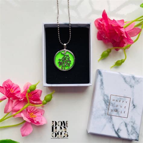 Jual Kalung Aromatherapy Diffuser Daun Kecil Necklace Accessories