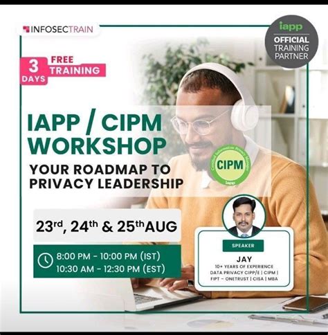 Infosec Train On Linkedin We Are Live Day2 Free Iapp Cipm Workshop Your Roadmap To Privacy…
