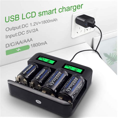 Slots Lcd Display Usb Intelligent Charger For Re Grandado
