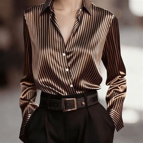 Satin Blouses For Women Work Shirts Silk Shirts Formal Fall Outfits