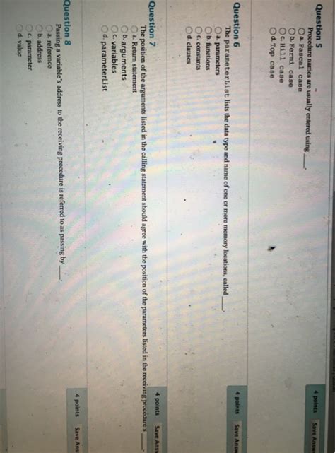 Solved Procedure Names Are Usually Entered Using Pascal