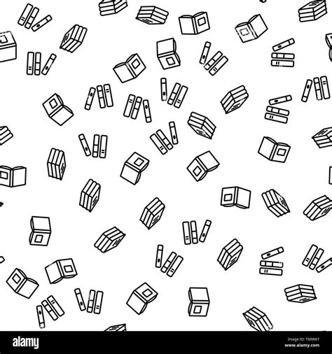 Library Book Or Dictionary Seamless Pattern Vector Stock Vector Image