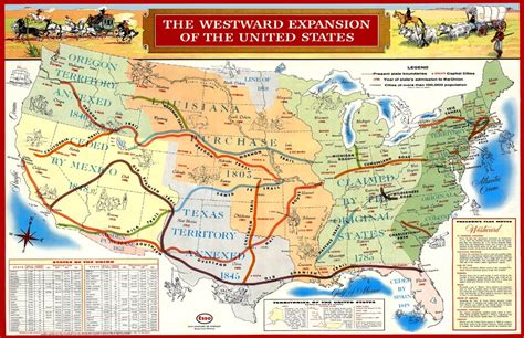 Manifest Destiny Westward Expansion Map