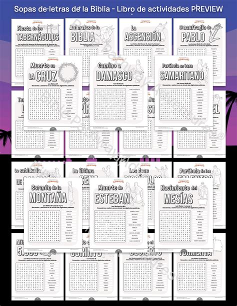 Libro De Actividades Sopas De Letras De La Biblia