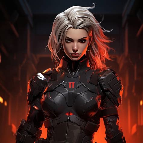 Premium AI Image Female Gaming Character Animation Drawing