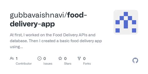 Github Gubbavaishnavi Food Delivery App At First I Worked On The Food Delivery Apis And