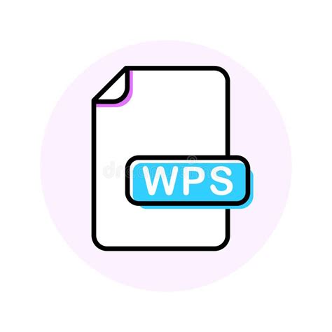 Wps File Format Extension Color Line Icon Stock Vector Illustration Of Symbol Flat 108684567