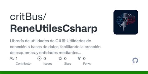 Github Critbus Reneutilescsharp Librería De Utilidades De C Utilidades De Conexión A Bases