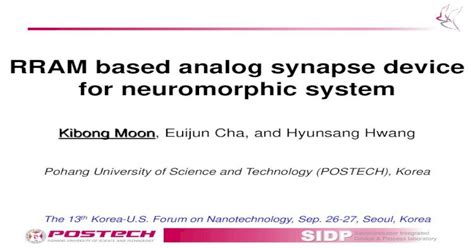 Pdf Rram Based Analog Synapse Device For Neuromorphic Semiconductor
