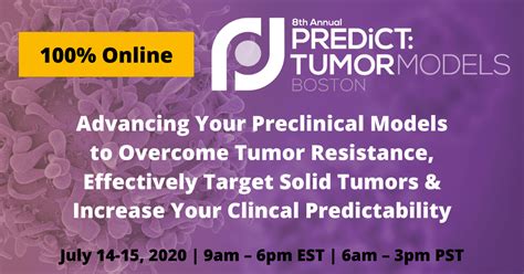 8th Annual Predict Tumor Models Conference 2020 About
