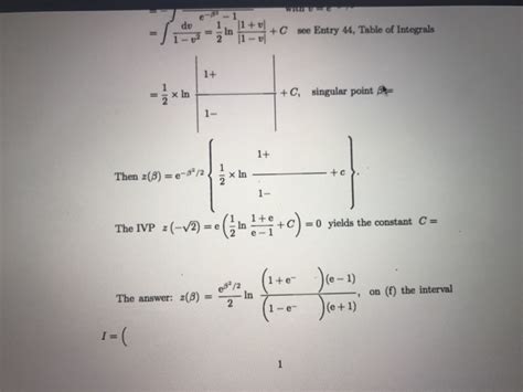 solved for the ode below state whether it is a linear or
