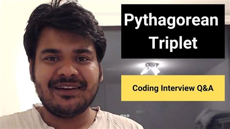 Pythagorean Triplet Coding Interview Question YouTube