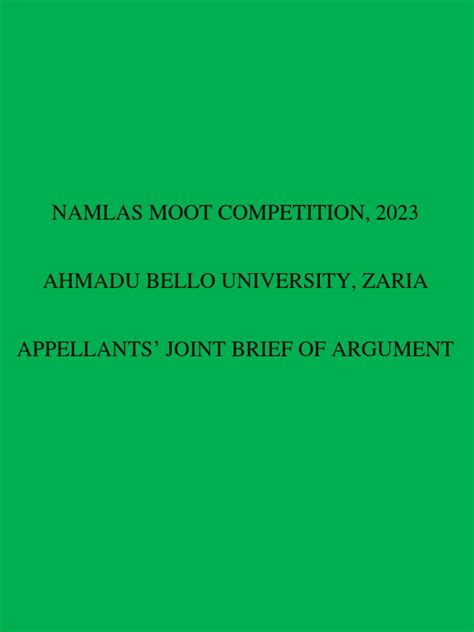 joint appellants brief of argument pdf appeal sharia