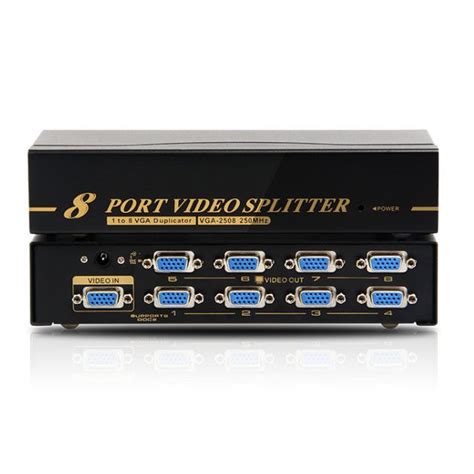 VGA Splitter 8 Port Switch 250 MHz