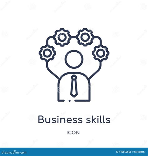 Linear Business Skills Icon From Business And Analytics Outline Collection Thin Line Business