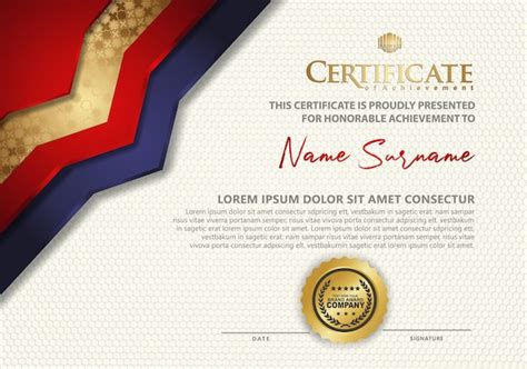 Premium Vector Certificate Template With Luxury And Texture Pattern Premium Vector Certificate Template With Luxury And Texture Pattern