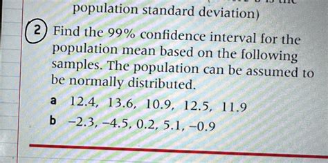 Solved Population Standard Deviation Find The Chegg