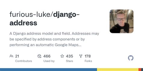 Github Furious Lukedjango Address A Django Address Model And Field Addresses May Be