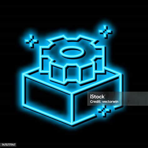 만든 제품 3d 개체 네온 글로우 아이콘 그림 0명에 대한 스톡 벡터 아트 및 기타 이미지 0명 개발 건축 Istock