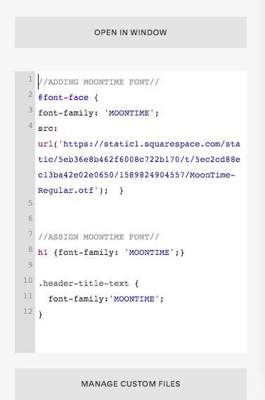Adding A Custom Site Title Font Customize With Code Squarespace Forum