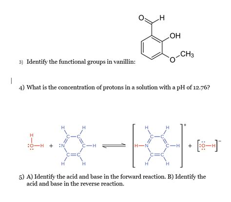 Solved H Och 3 Identify The Functional Groups In Vanillin