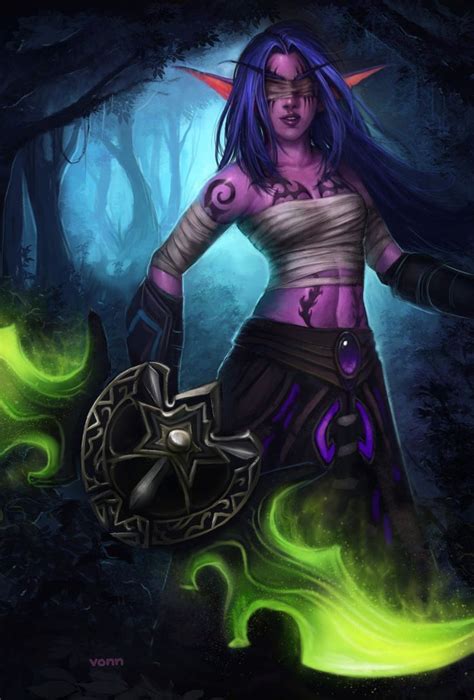 Night Elf Female Demon Hunter World Of Warcraft Warcraft Art Night Elf