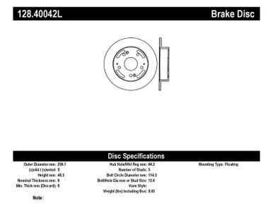 Stoptech 97 01 Integra Type R02 06 Rsxrsx Type S 98 02 Honda Accord