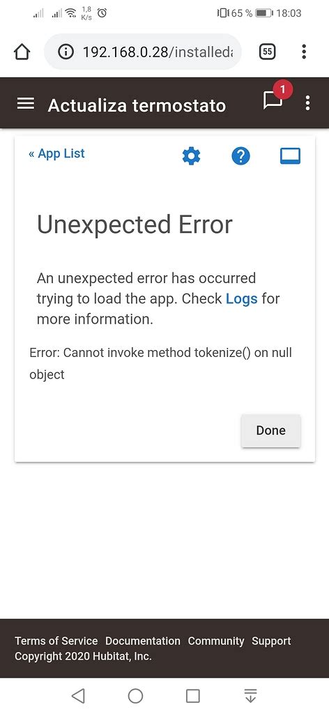 Action Click Show Error 📐 Rule Machine® Hubitat