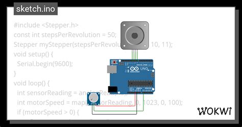 105 Stepper Poten Wokwi Esp32 Stm32 Arduino Simulator