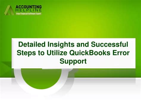 PPT Resolve Issues With QuickBooks Error Support PowerPoint Presentation ID