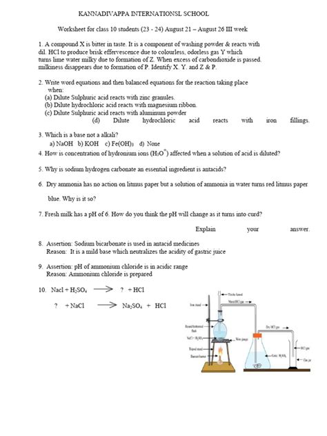 Class 10 Worksheet Pdf